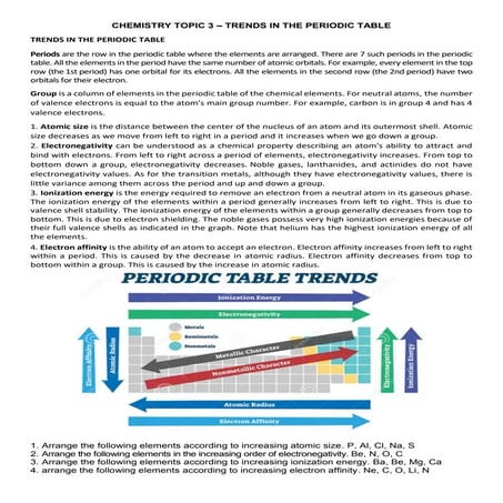 CHEMISTRY-TOPIC-3-Trends.docx trends in the periodic table | DOCX