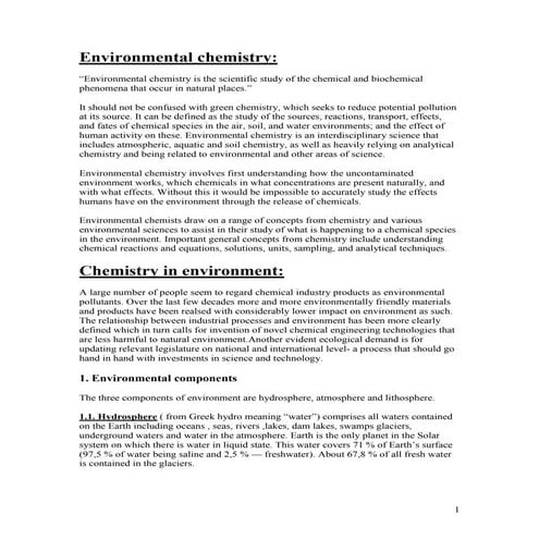 Environment and Chemistry Education | DOC