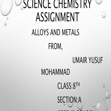 Chemistry assignment | PPT