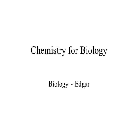 Biology - Chemistry 1011 | PPT