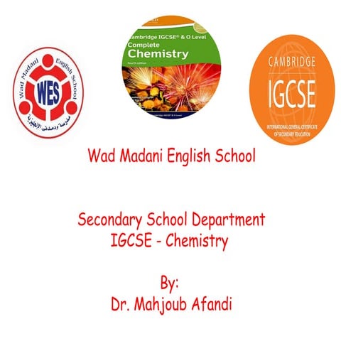 Chemistry IGCSE Chapter 2 Atoms, Elements and Compounds | PDF