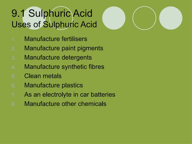 Sulfuric acid manufacturing and process flow diagram | PPTX