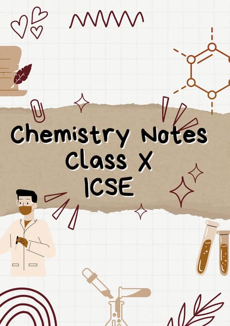 Chemistry equations for ICSE Class 10 | PDF