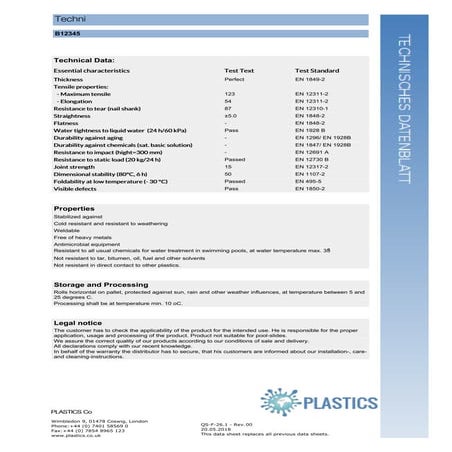 Chemistry Components Datasheet Template | PDF