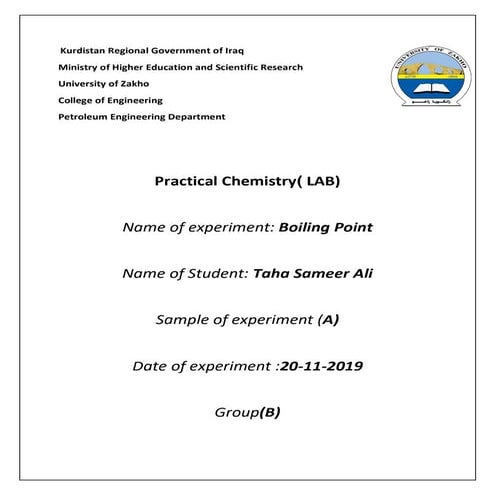 Melting point vs Boiling Point