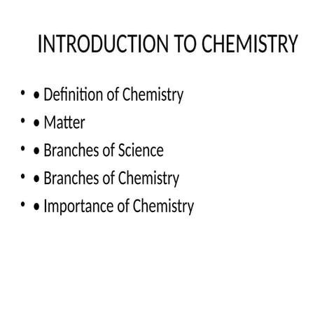 Chemistry_Form_One_study Notes For 2026tz | PPTX
