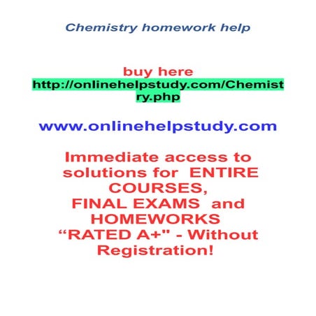 Chemistry homework help | PDF