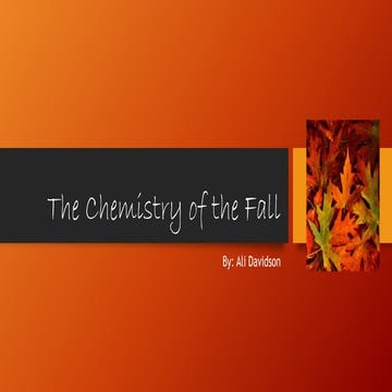 Chemistry of the Fall | PPT