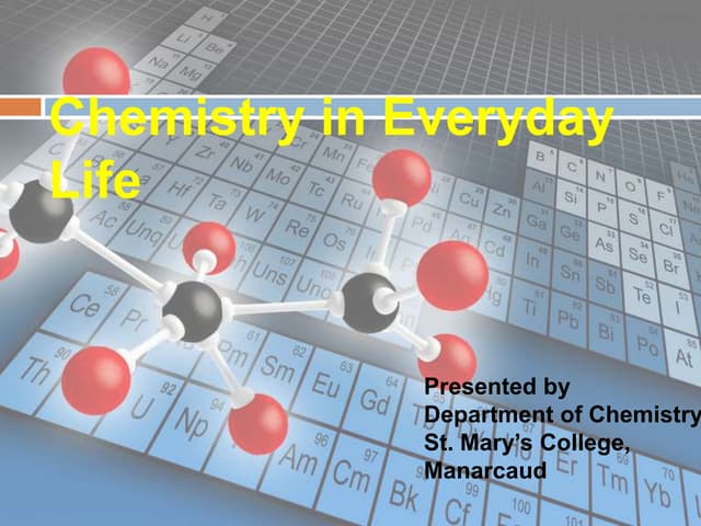 Chemistry in everyday life | PDF