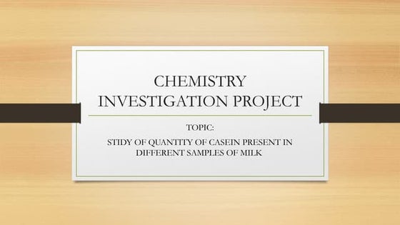 Pynes method for protein determination in milk sample | PPT