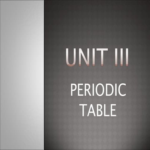The periodic table | PPT