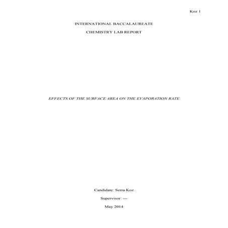 Chemistry Lab Report 3 | PDF