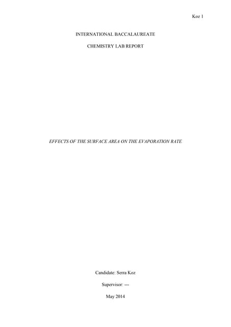 Diffusion lab report | PDF | Chemistry | Science