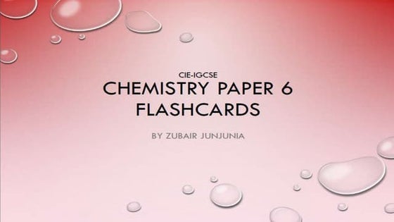 CIE IGCSE Physics - Paper 6 Flash cards | PPTX