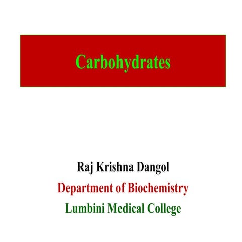Carbohydrates Structure and functions- Biochemistry PPT for Students ...