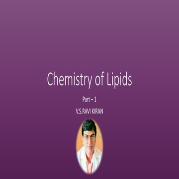 Chemistry of lipids. Part 1 | PPTX