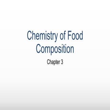 Chemistry of food 3 | PPTX | Chemistry | Science