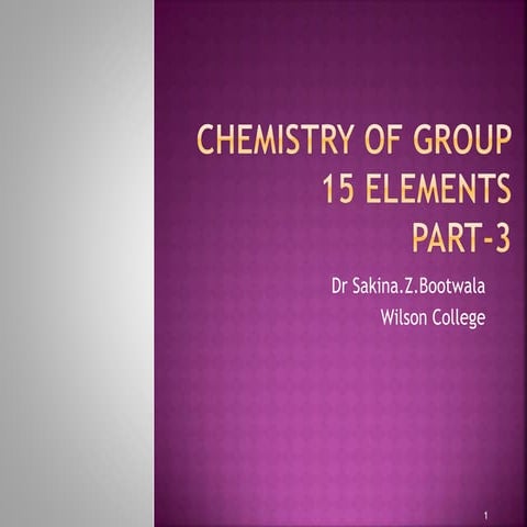 Chemistry of group 16 elements part 3 | PPTX