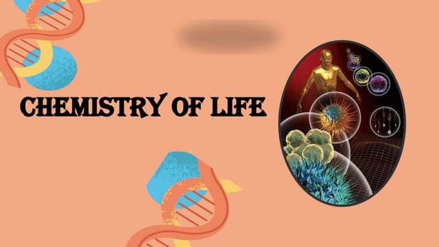 The Chemistry of Life | PPT