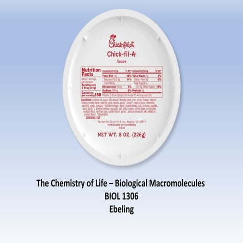 Chemistry of life macromolecules | PPTX