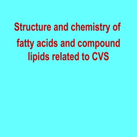 Chemistry of lipids | PPT