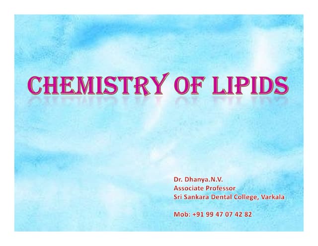 Lipids: Structure and Functions | PPTX
