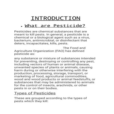Presence Of Insecticides And Pesticides In Fruits And Vegetables ...