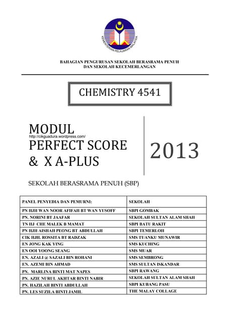 Chemistry form 4 topical Question 3 | DOC