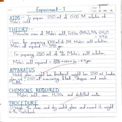 Chemistry practical | PDF