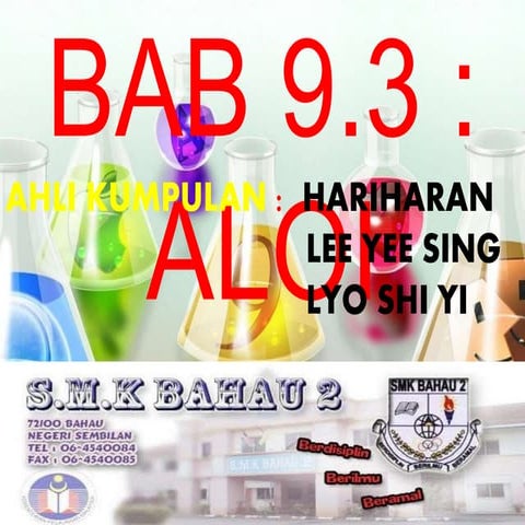 chemistry form 4 topic 9 (Alloy) | PPTX