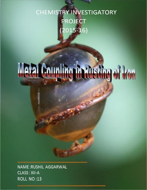 Chemistry Investigatory Project on COLD DRINKS | PDF