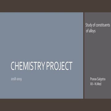 chemistry project on constituents of alloys | DOCX