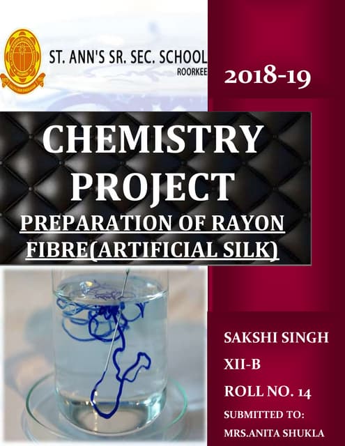 CBSE Class XII practical project on Rayon threads | PDF