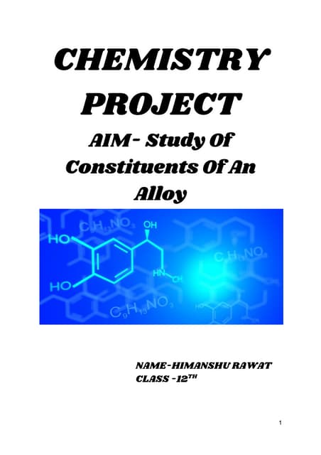 Chemistry project class 12 | PDF