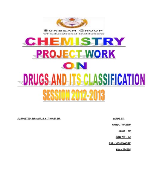 Chemistry project for Class 12 | DOCX