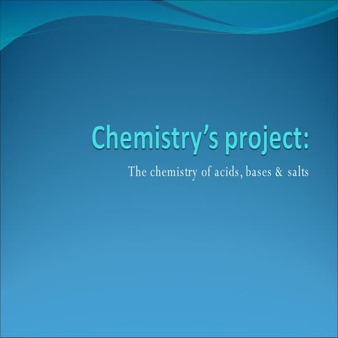 Chemistry’S Project1 | PPT | Chemistry | Science