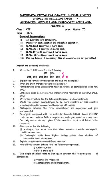 ORGANIC CHEMISTRY REASONING QUESTIONS | PPSX | Chemistry | Science
