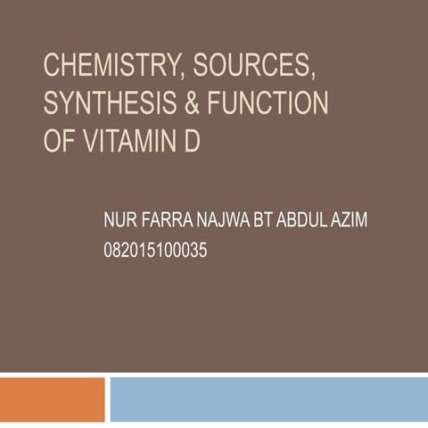 Chemistry, sources, synthesis & function of | PPT