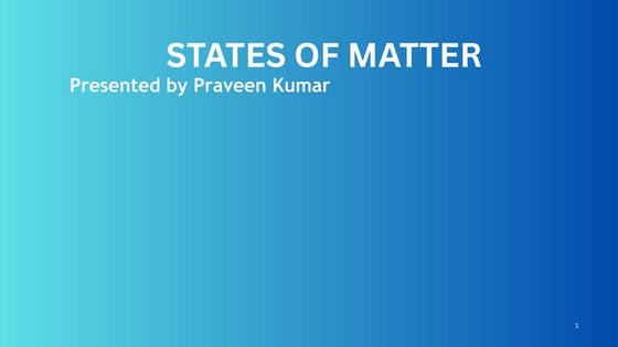States of Matter for Class 9 | PPTX | Chemistry | Science