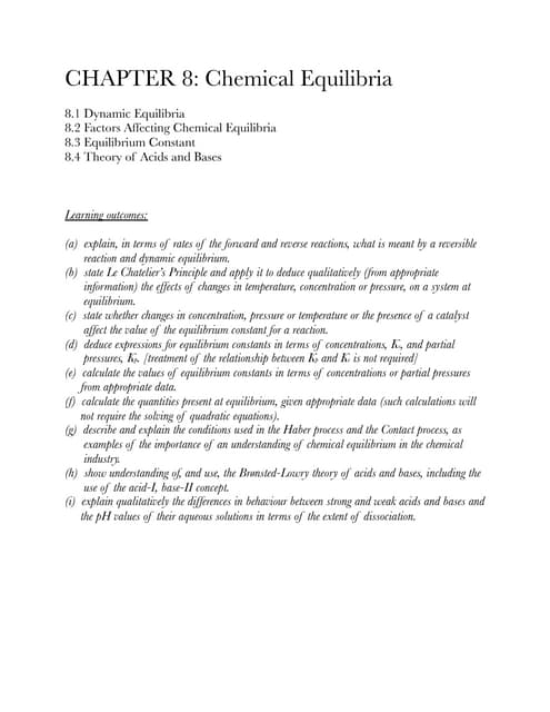Le Chatelier's Principle | PPTX