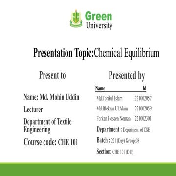 Chemical Equilibrium Pptx
