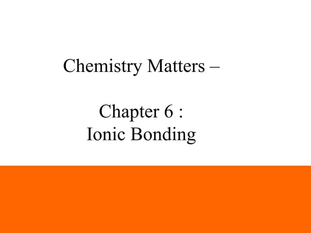 Ionic Bonding | PPT