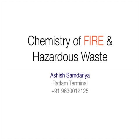 Chemistry of Fire | PDF