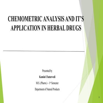 Chemometrics Analysis and It's application in Herbal Drugs.pptx