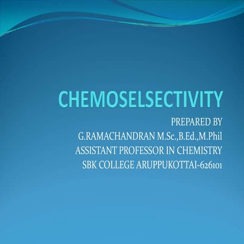 Chemoselsectivity | PDF