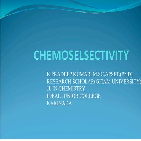 Chemoselsectivity | PDF