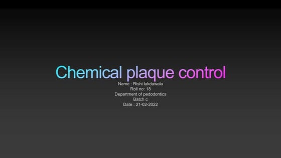 Can Chemical Mouthwash Agents Achieve Plaque or Gingivitis Control- ppt ...