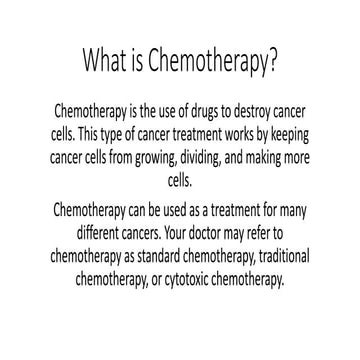 Chemotherapy and types of chemotherapy.pptx