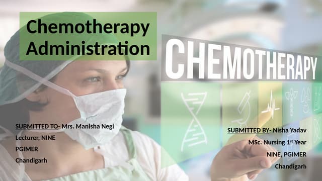 Cancer chemo therapy | PPTX