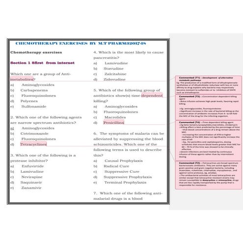 CHEMOTHERAPY MCQS PDF | PDF
